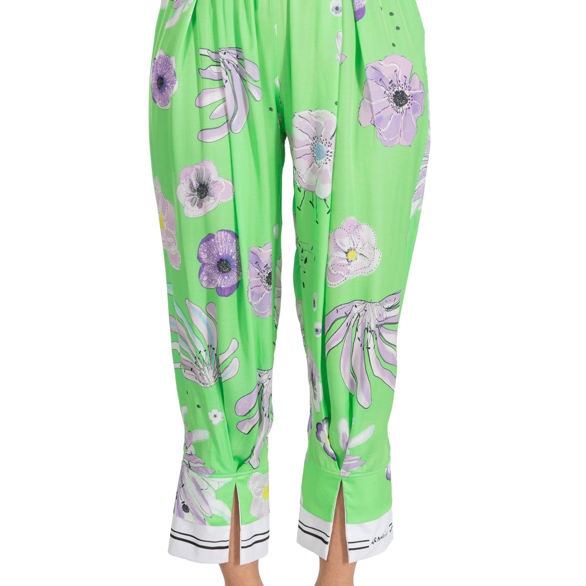ELISA CAVALETTI fabric trousers with floral pattern – Das Modewerk